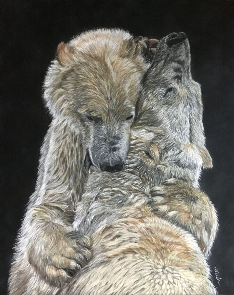 Artist Helene Rush Polar Bear Hug - The Wright Gallery